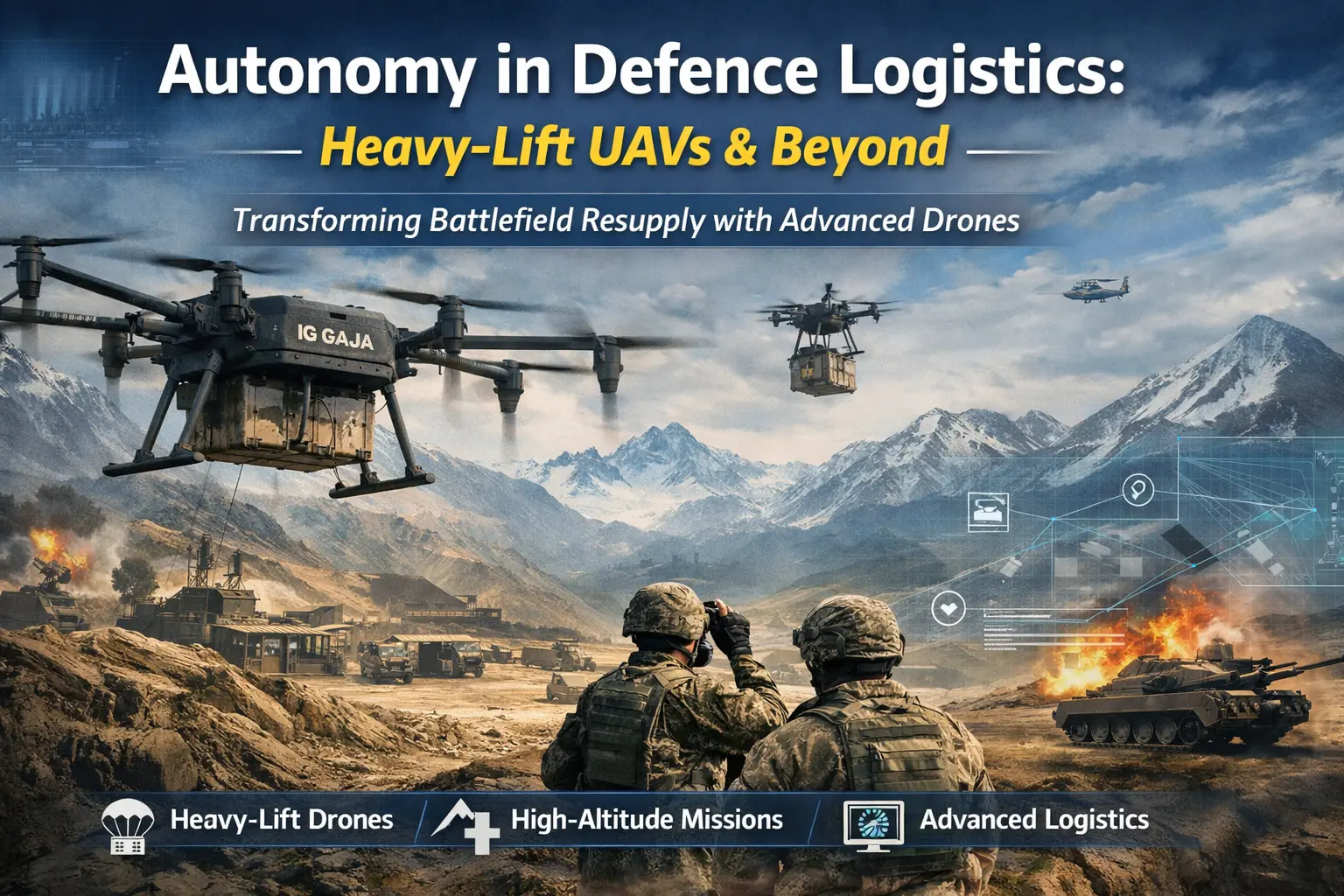 Autonomous Defence Logistics & Heavy-Lift UAVs | IG GAJA Logistics Drone